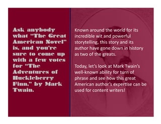 Content Writing Tips from Mark Twain | PPT