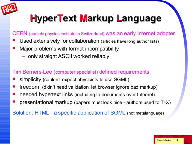Markup Languages