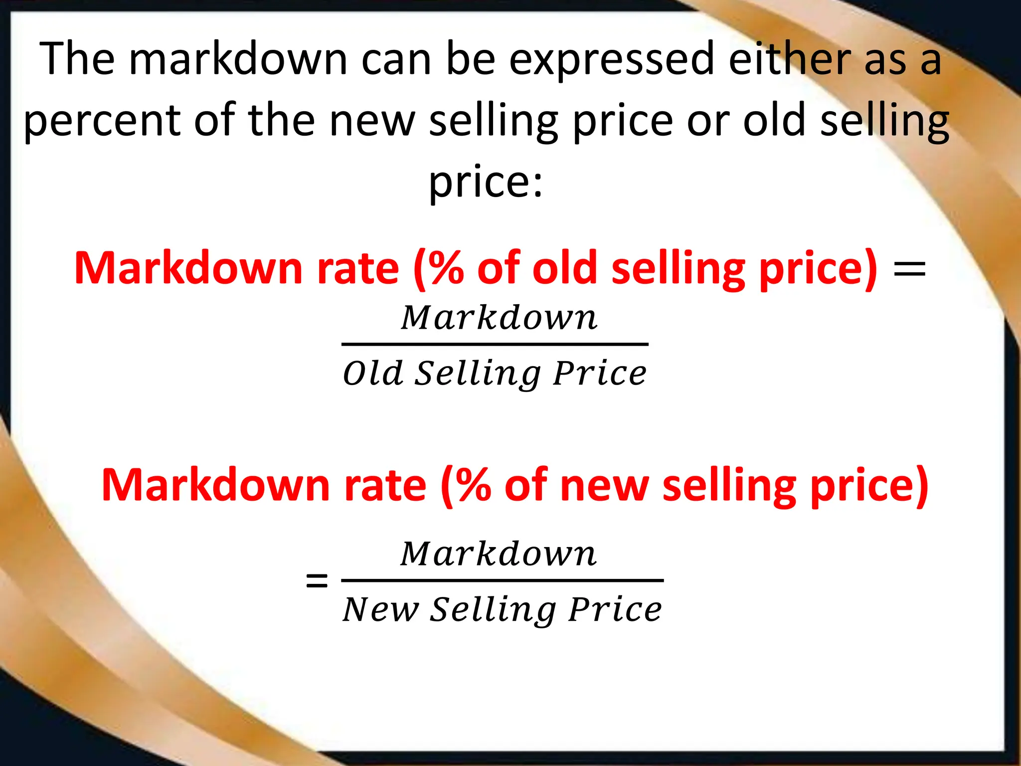 Business math - Mark on- up and Mark down | PPTX