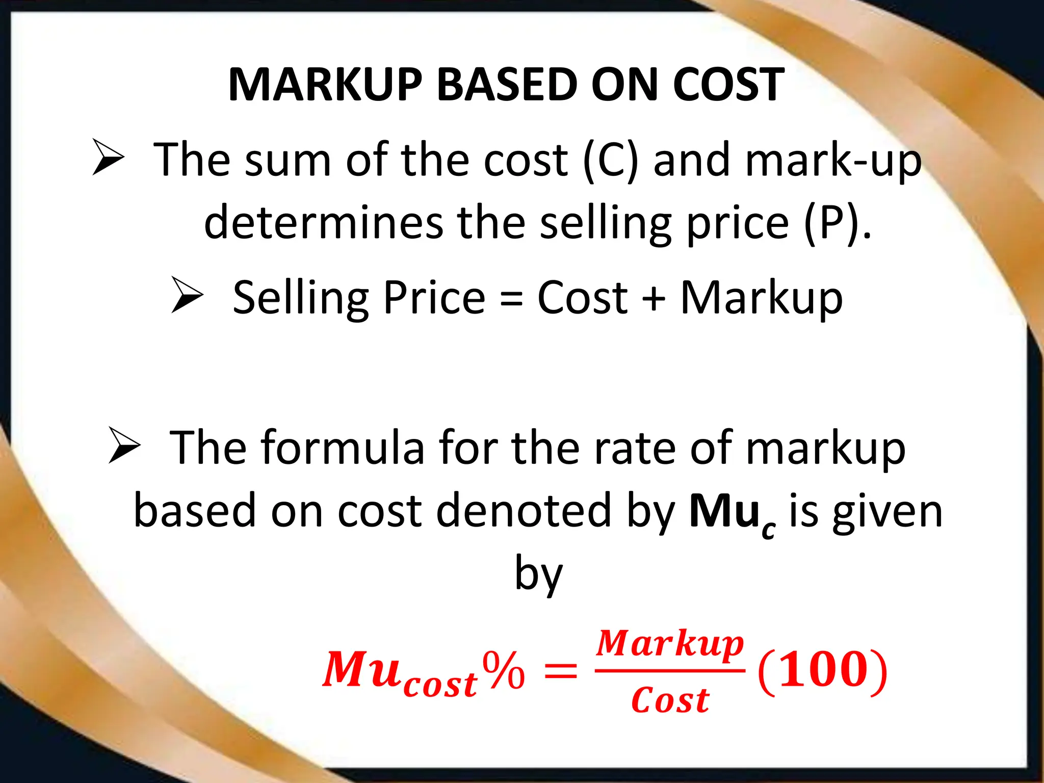 Business math - Mark on- up and Mark down | PPTX