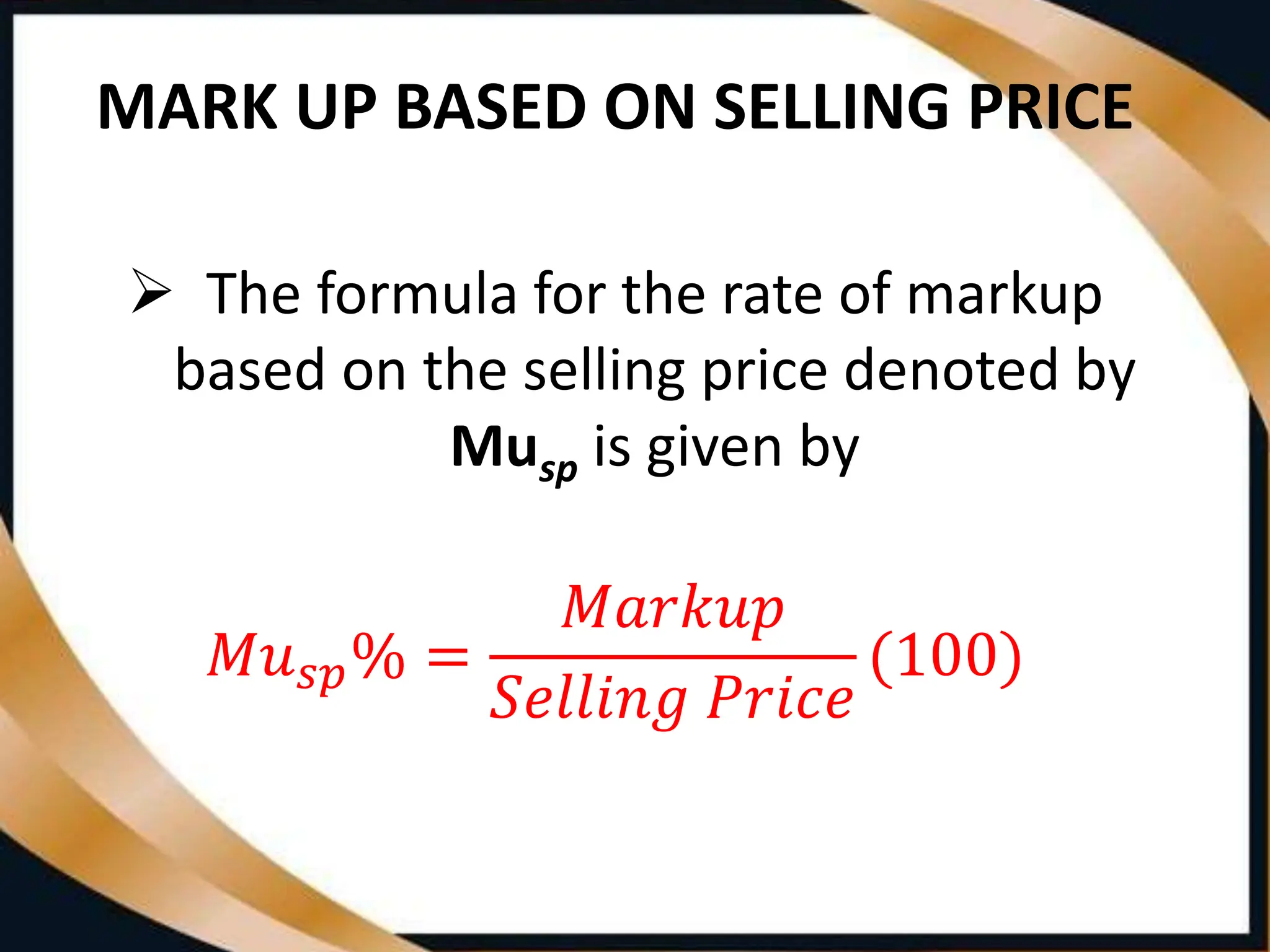 Business math - Mark on- up and Mark down | PPTX