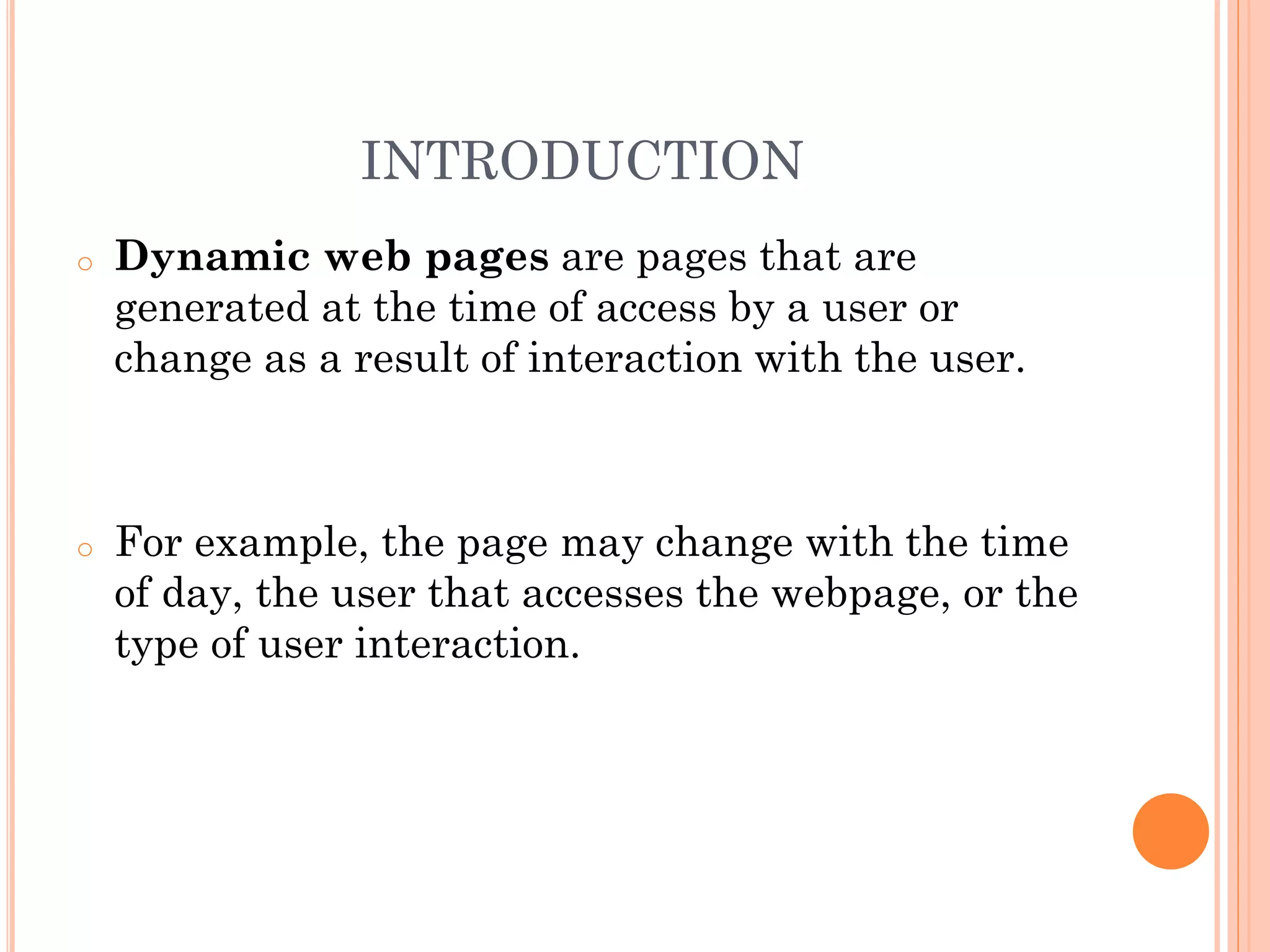 Markup language classification, designing static and dynamic | PPTX