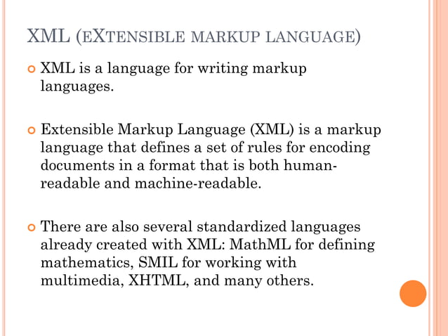 Markup language classification, designing static and dynamic | PPTX ...