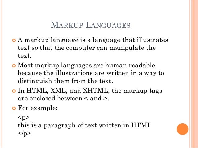 Markup language classification, designing static and dynamic Markup language classification, designing static and dynamic