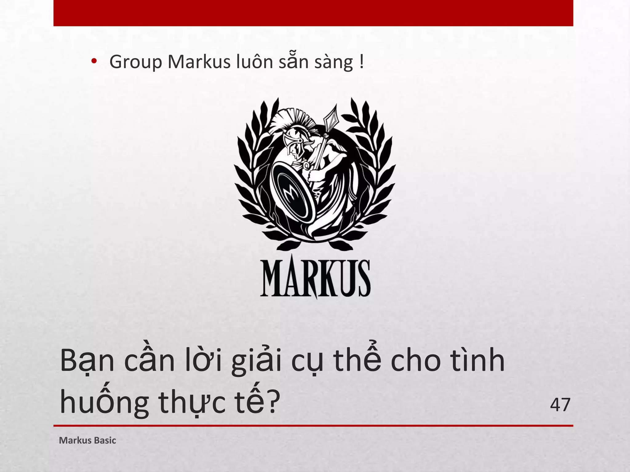 Tổng quan về marketing - Markus Basic | PPT