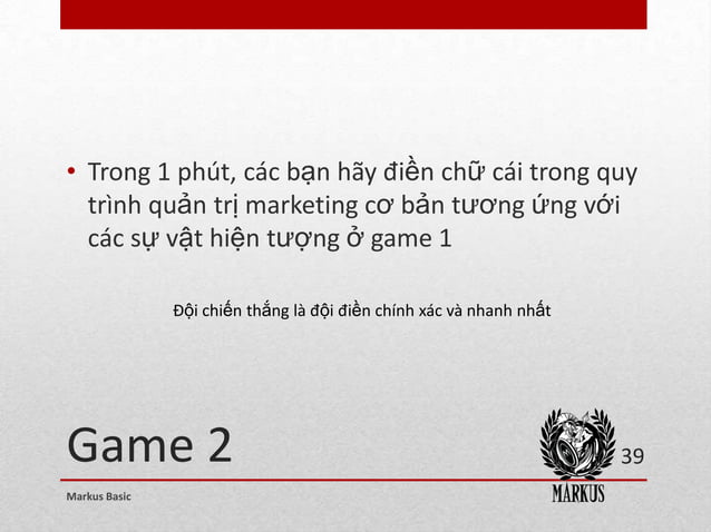 Tổng quan về marketing - Markus Basic | PPT