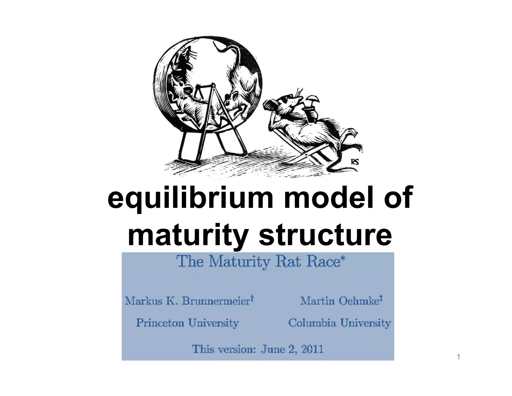 Markus Brunnermeir - The Maturity Rat Race | PPT