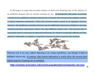 Markus Brunnermeir - The Maturity Rat Race | PPT