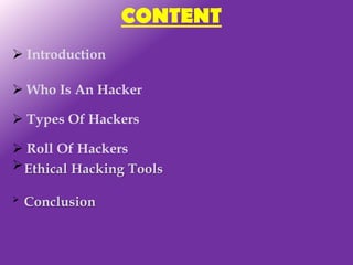 Hackers ethics presentation | PPT