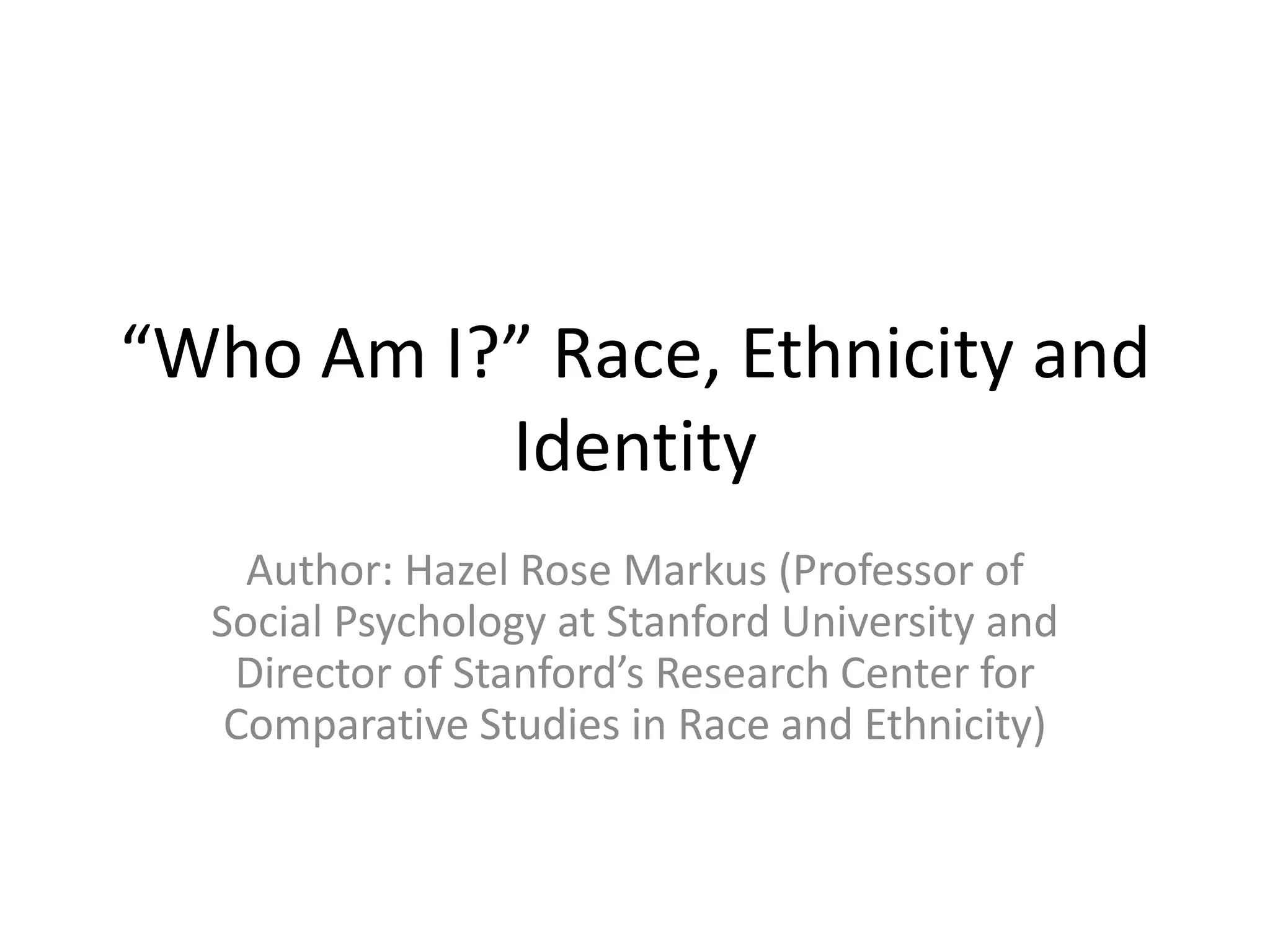 Markus summary | PPTX