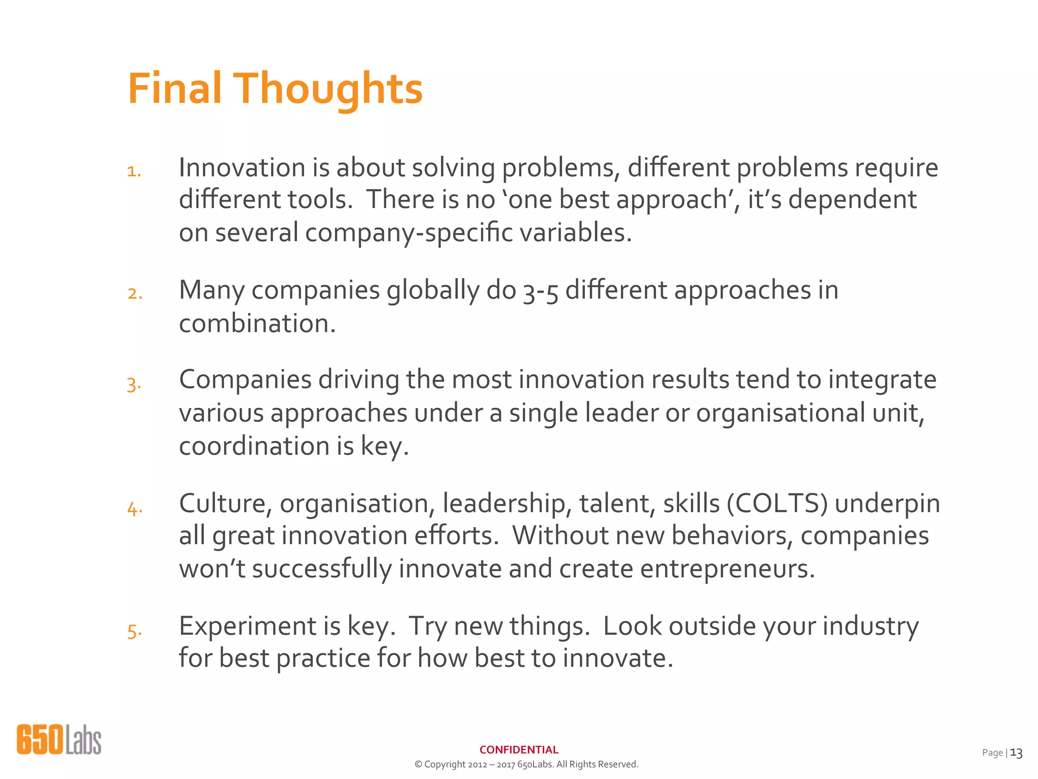 Ten Types of Corporate Innovation Programs - Mark Zawacki | PPT