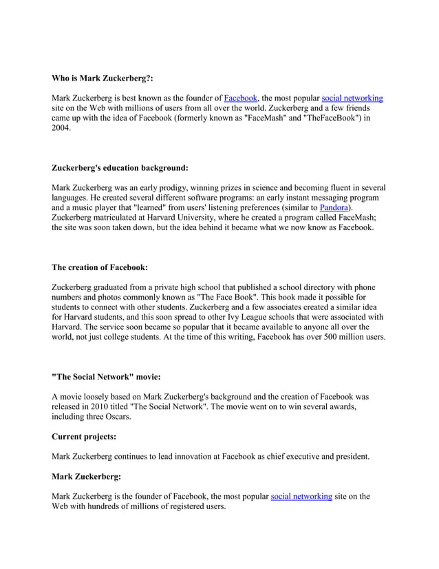 Mark zuckerberg | DOCX
