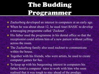 Mark zuckerberg: life and work | PPTX