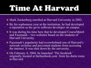 Mark zuckerberg: life and work | PPTX