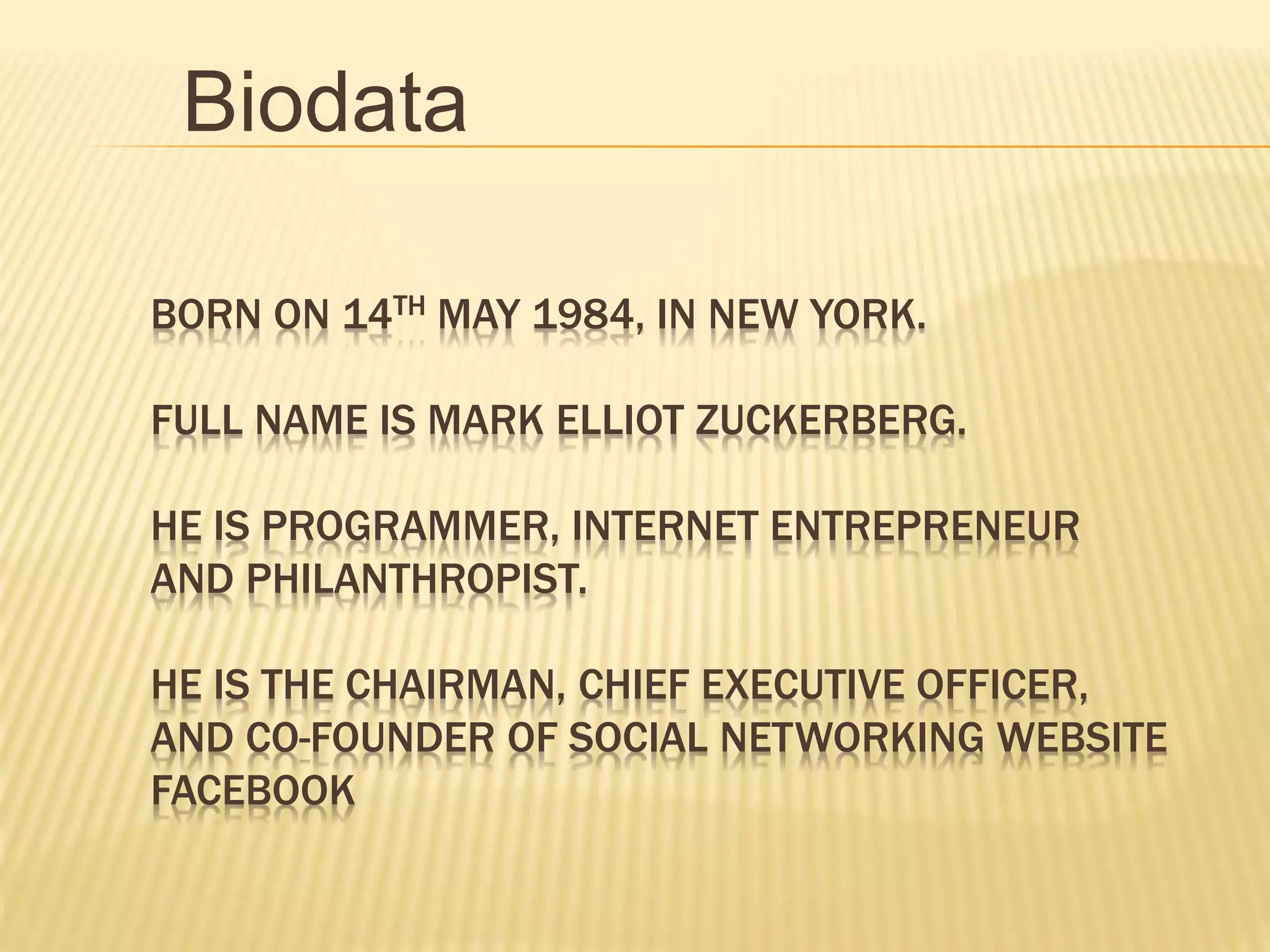 Mark zuckerberg ppt | PPTX