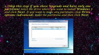 Windows 7 Installation | PPT