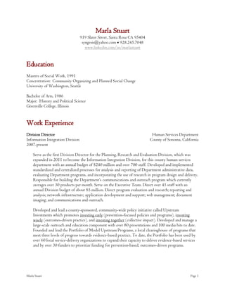 Marla Stuart Resume | PDF