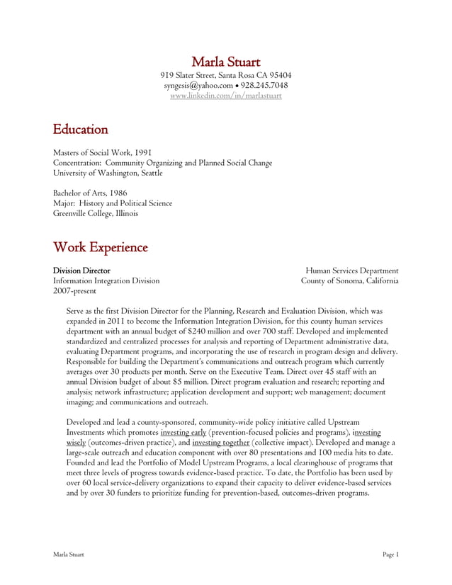 Marla Stuart Resume | PDF