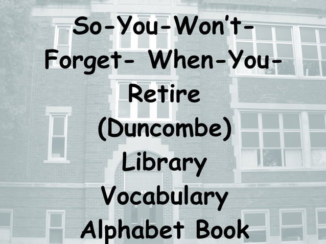 Library Lingo Retirement Booklet | PPT | Books and Literature