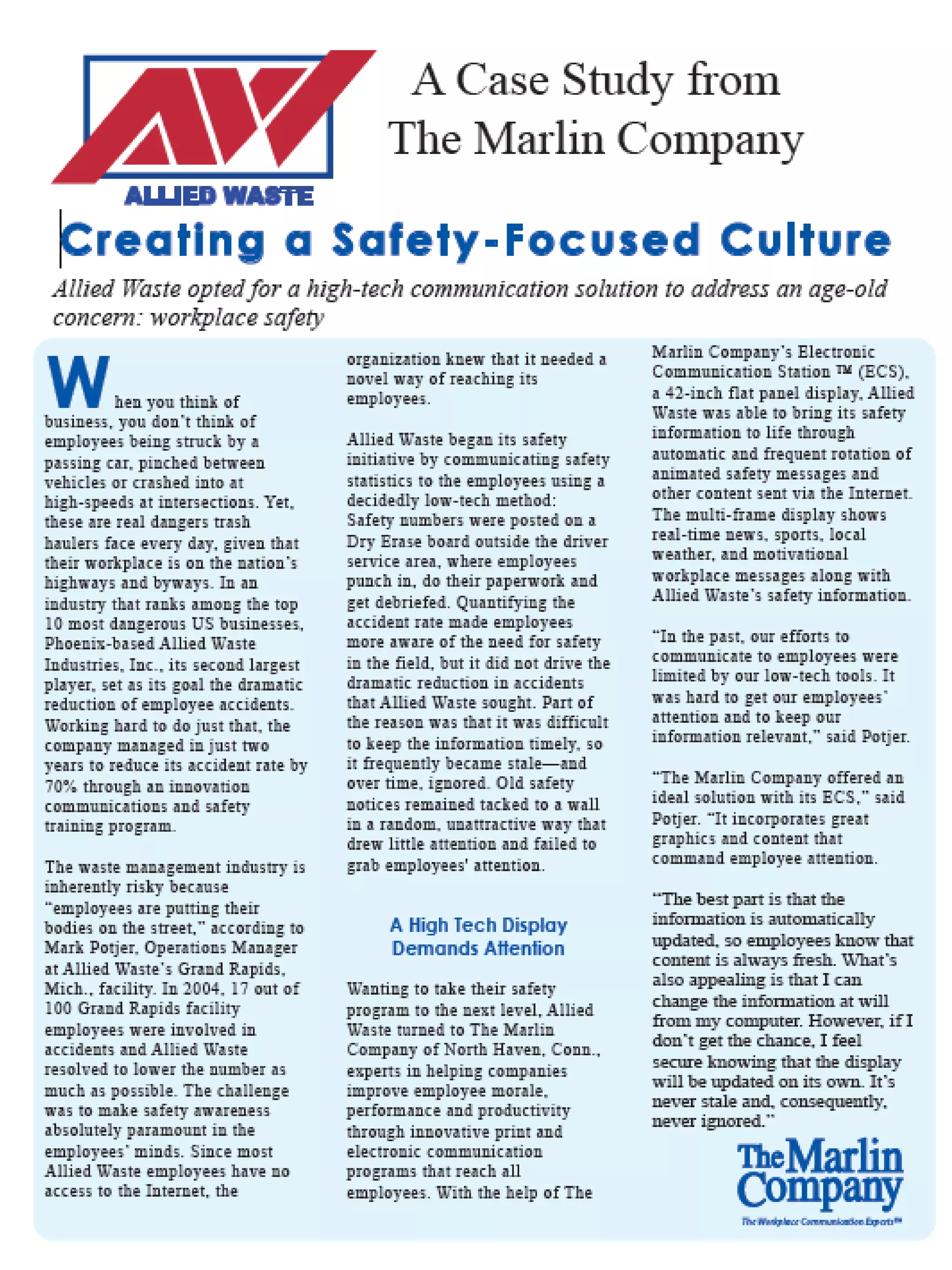 Marlin Case Study Presentation | PPTX