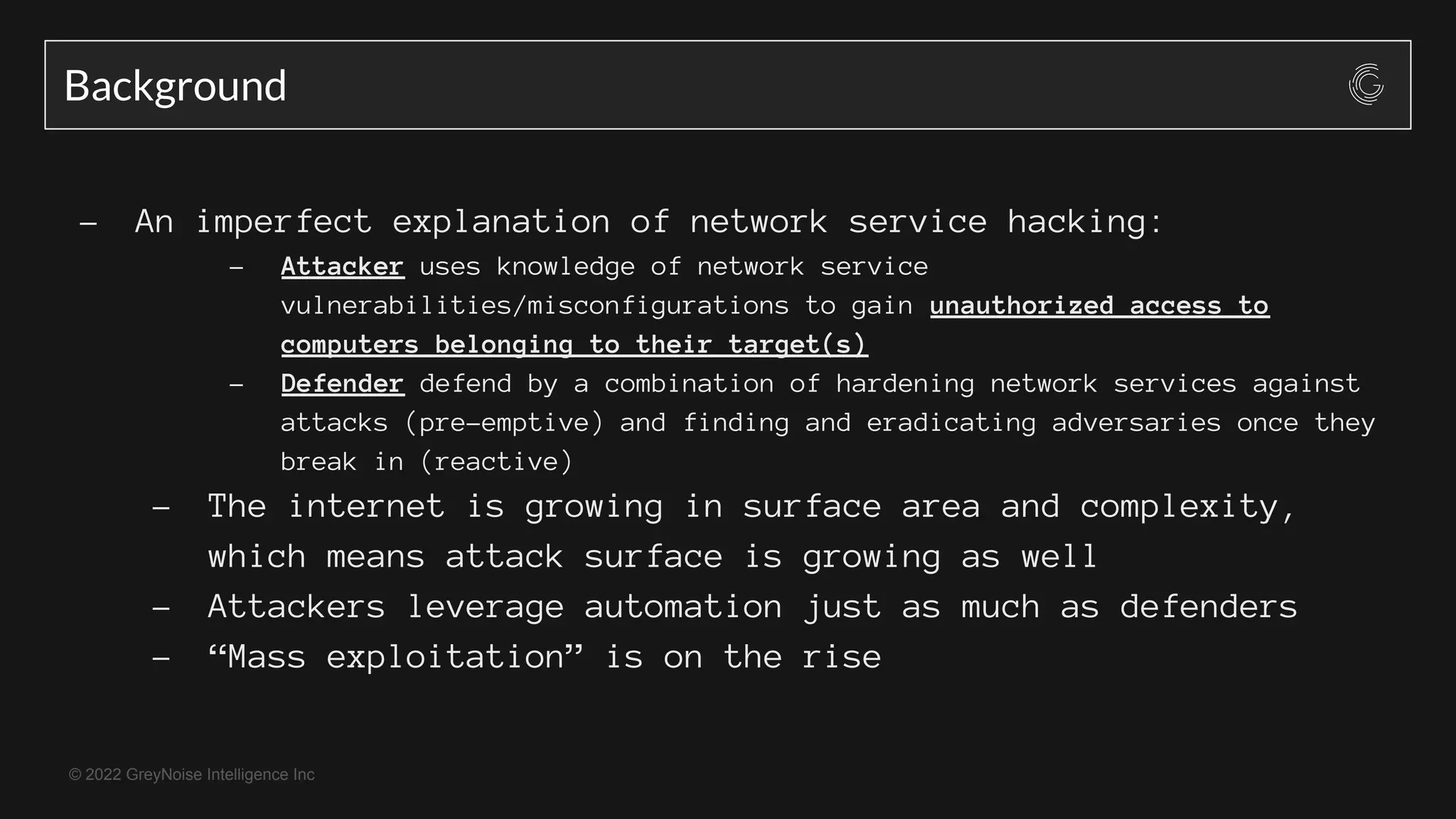 GreyNoise - Mass Exploitation | PPT