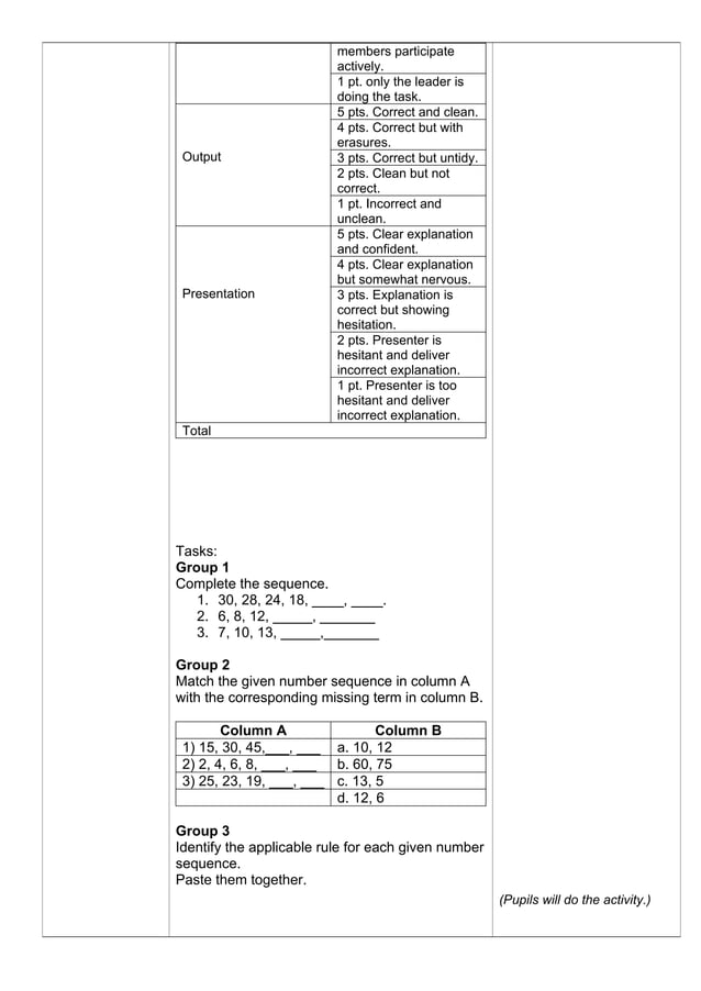 Marlon Lamug lesson plan in grade 4 Mathematics | PDF