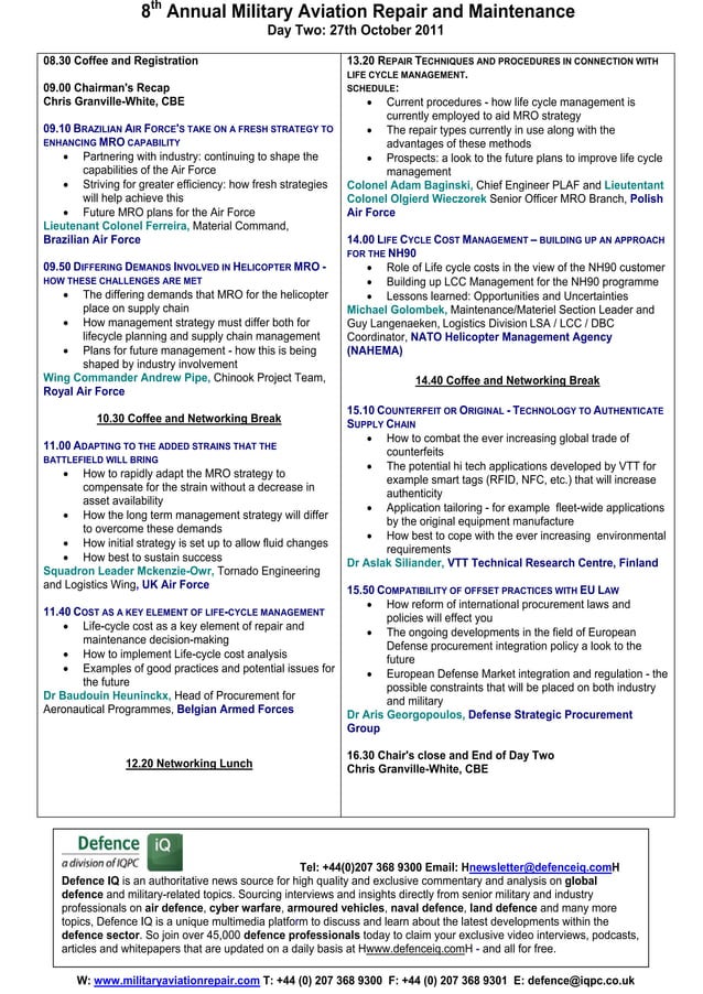 Military Aviation Repair and Maintenance | PDF | Aviation Industry ...