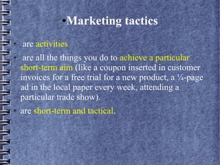 Preparation of Promotional Tactical Plan for Marketing Management | ODP ...