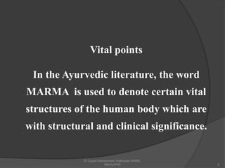 Marma - vital points in ayurveda | PPTX