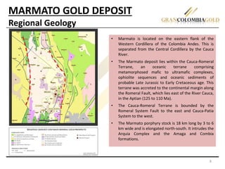 Corporate Presentation - Marmato Underground | PDF | Commodities | Economy