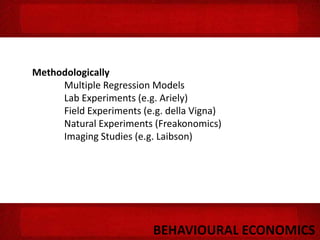 Behavioural Economics Overview | PPT