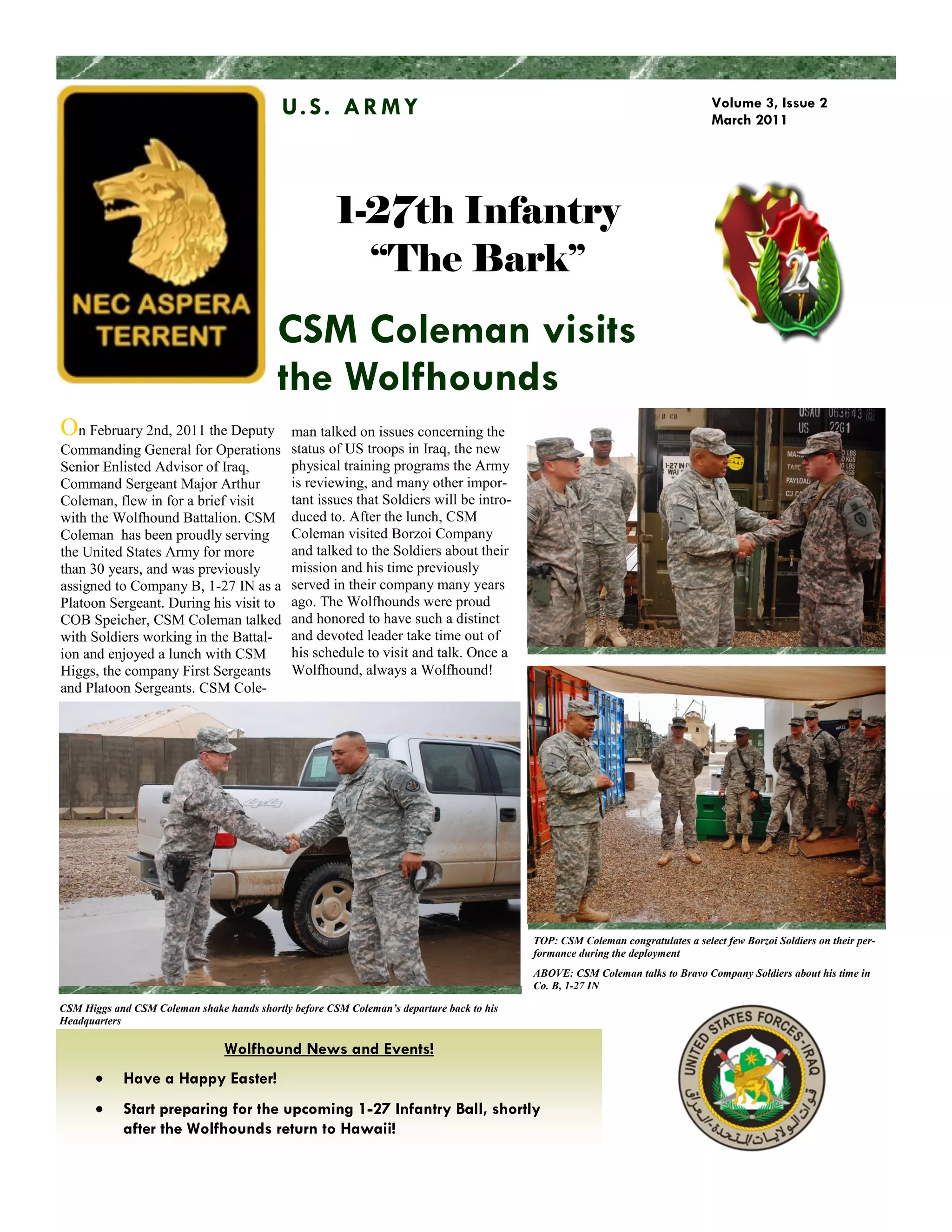 1-27 IN Wolfhound March Newsletter | PDF