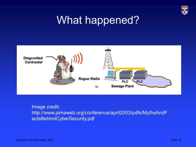 Maroochy water breach | PPTX | Information and Network Security | Computing