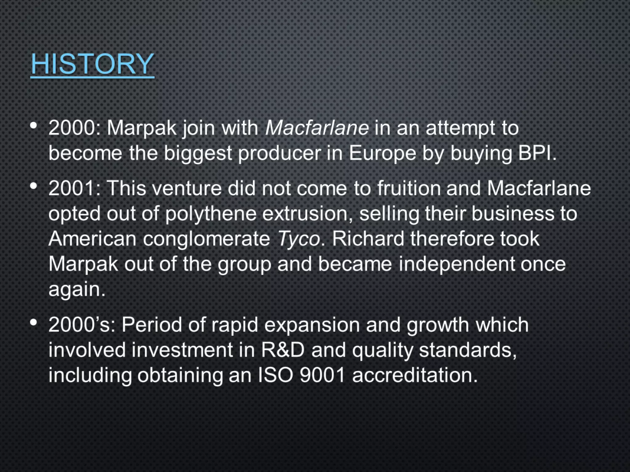 Marpak Company Presentation | PPT