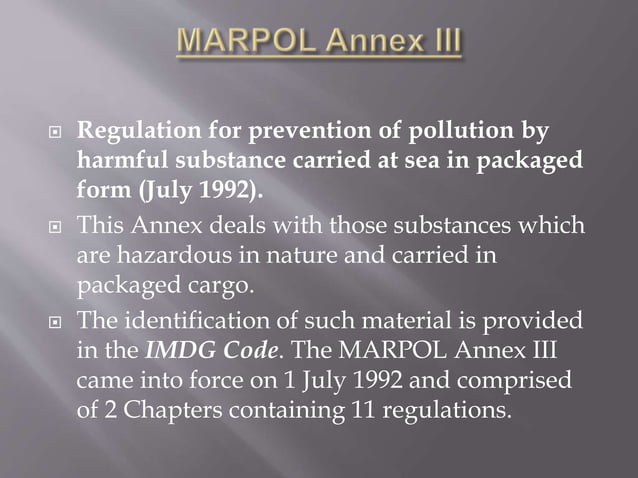 MARPOL .pptx | Environment | Science