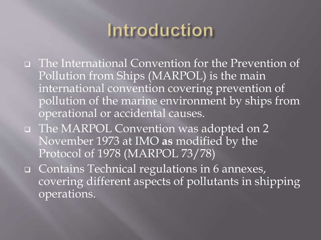 MARPOL .pptx | Environment | Science