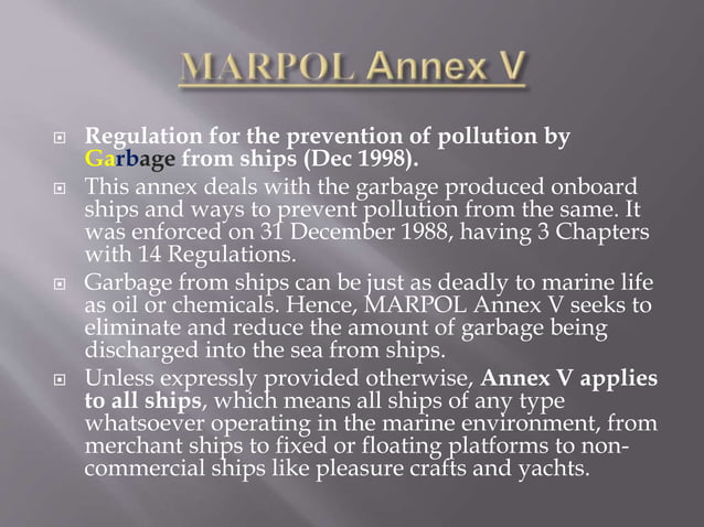 MARPOL .pptx | Environment | Science