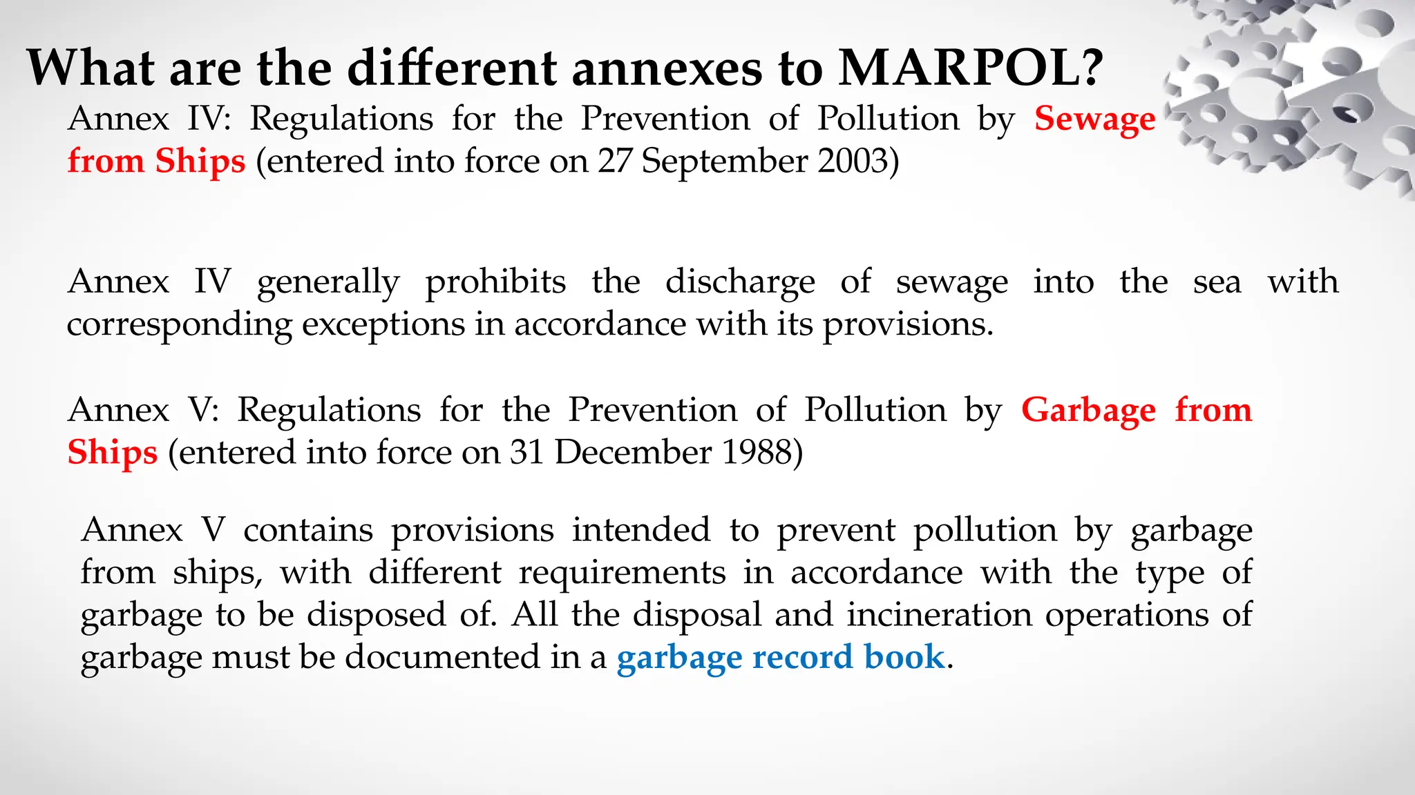 Power point presentation on Marine Pollution regulations by IMO | PPTX