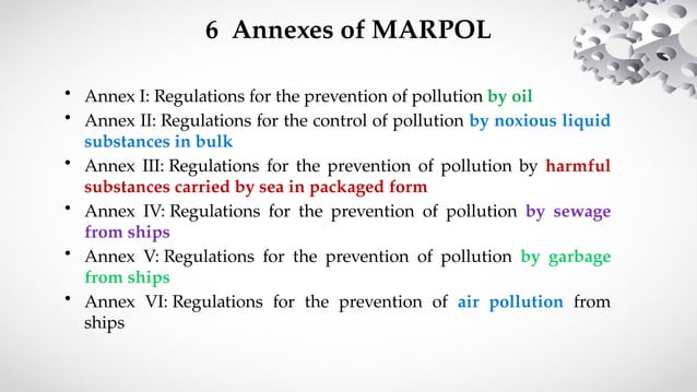 Power point presentation on Marine Pollution regulations by IMO | PPTX