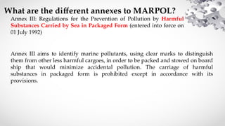 Power point presentation on Marine Pollution regulations by IMO | PPTX