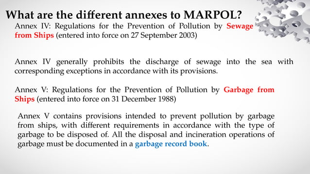 Power point presentation on Marine Pollution regulations by IMO | PPTX