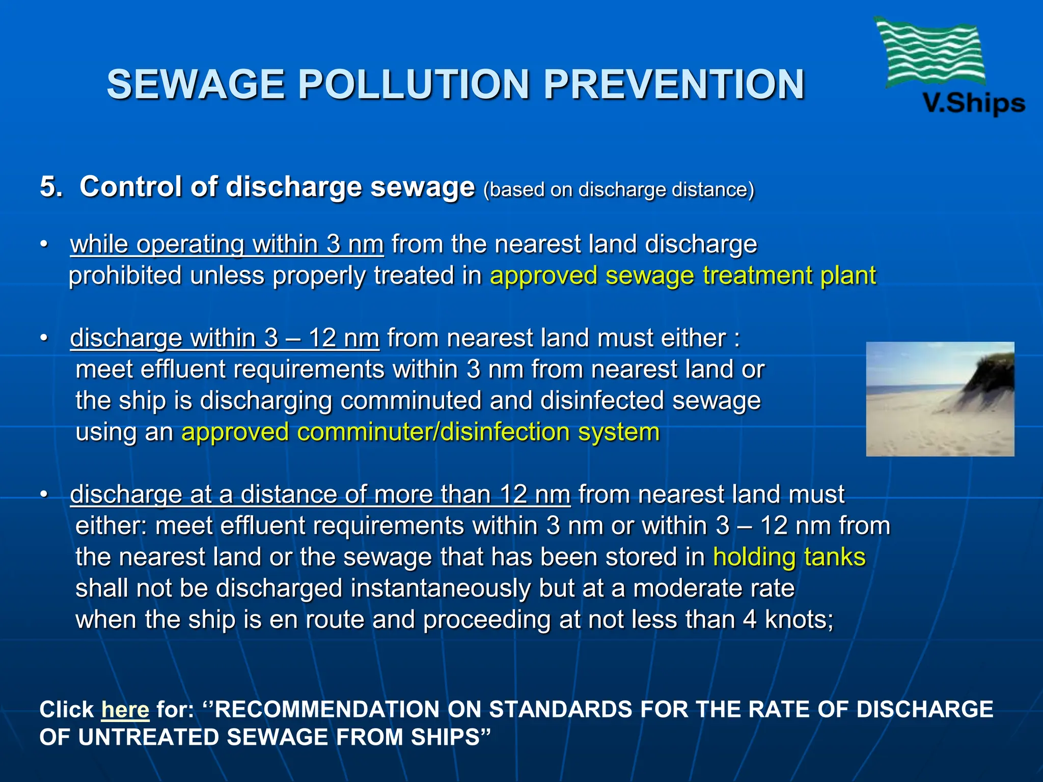 Annex IV or the Prevention of pollution of sewage from ships | PPTX