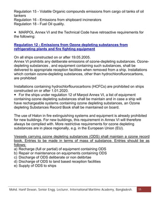 A Short Note on MARPOL Regulations | PDF