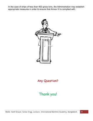 A Short Note on MARPOL Regulations | PDF