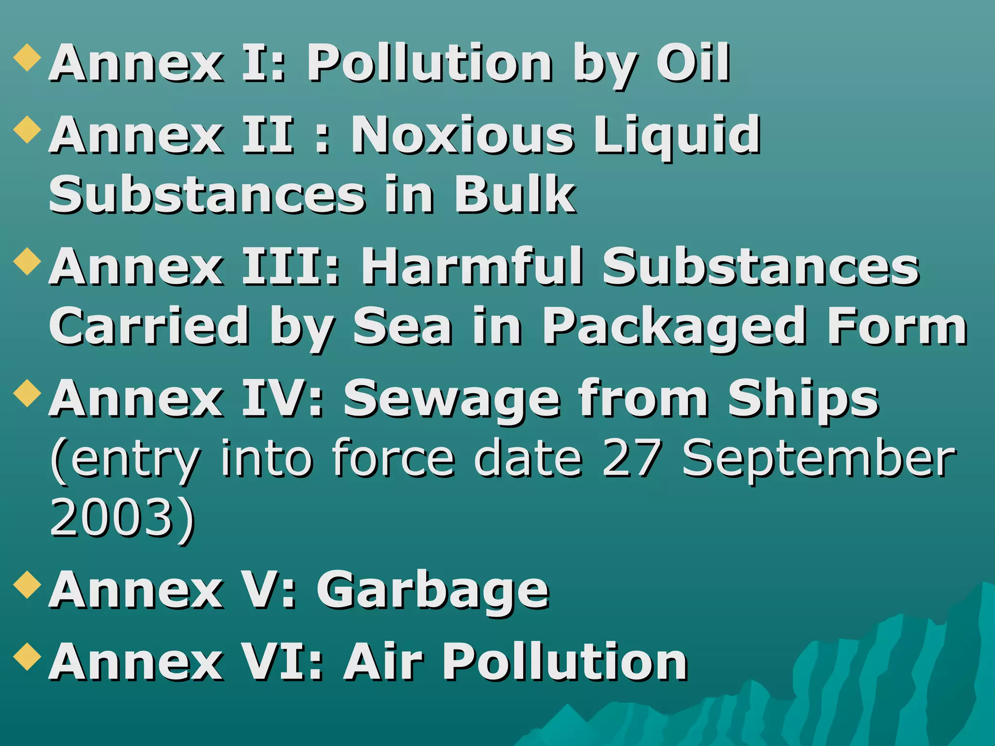 Marpol annexes | PPT