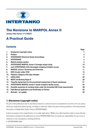 Marpol annex ii a practical guide | PDF