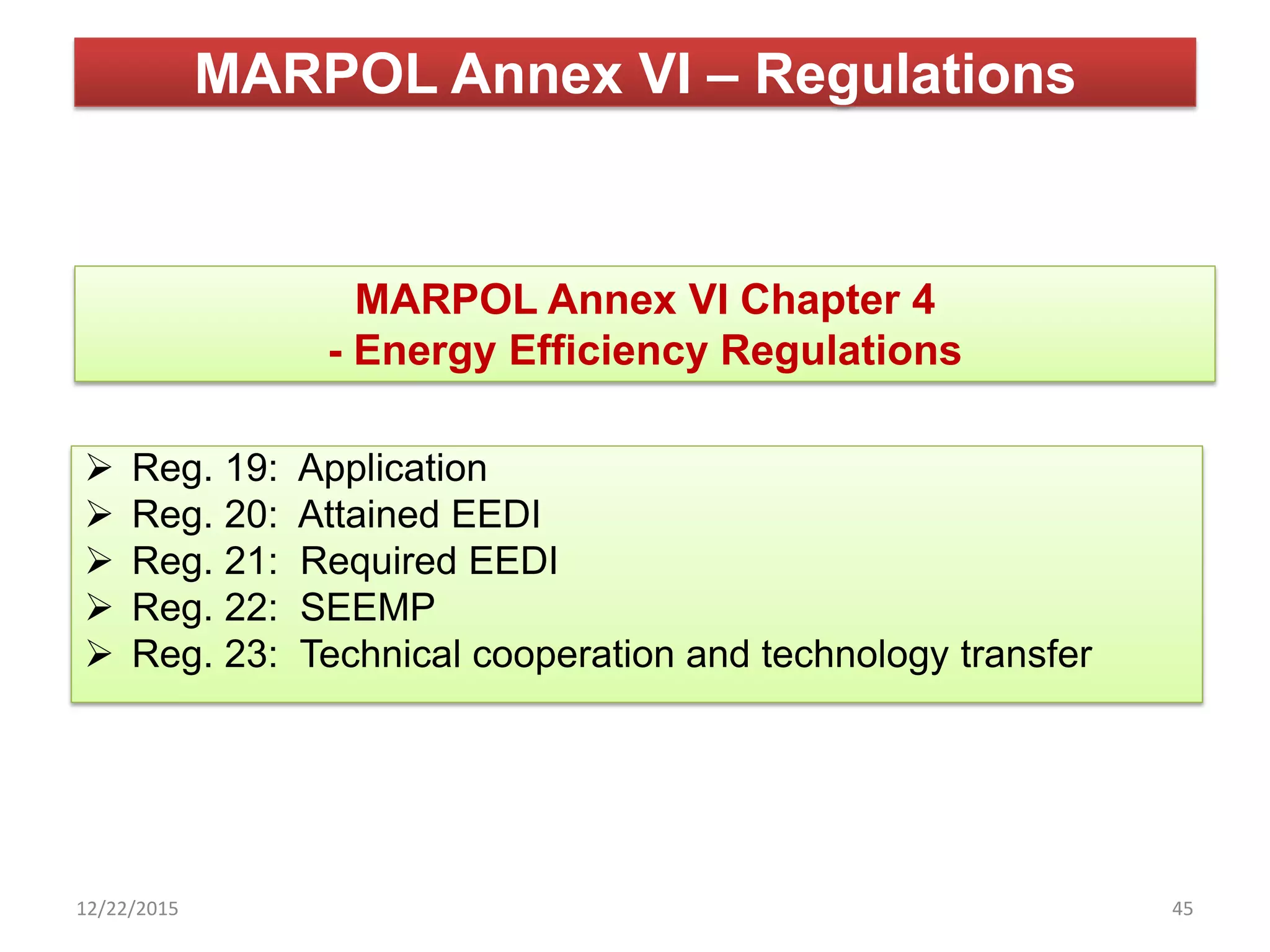 MARPOL Annex VI: Prevention of Air Pollution from Ships | PDF