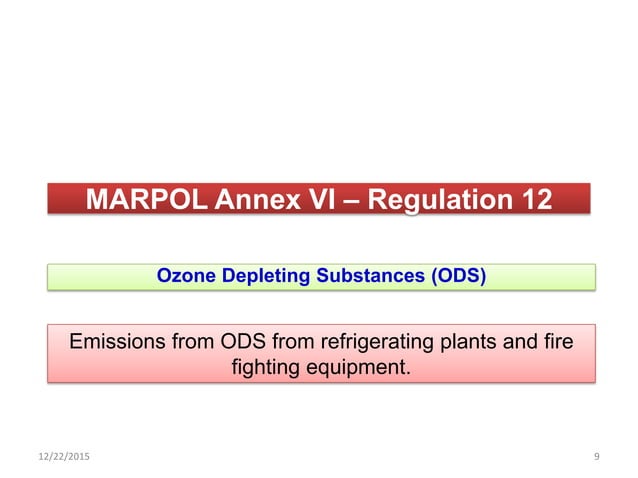 MARPOL Annex VI: Prevention of Air Pollution from Ships | PDF