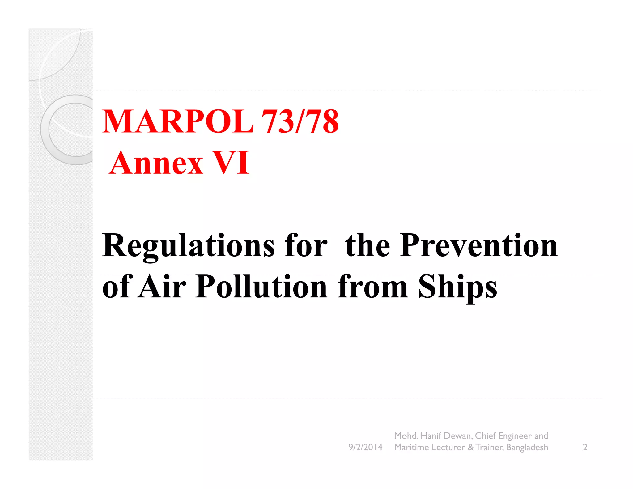 MARPOL Annex VI and Emissions Control | PDF