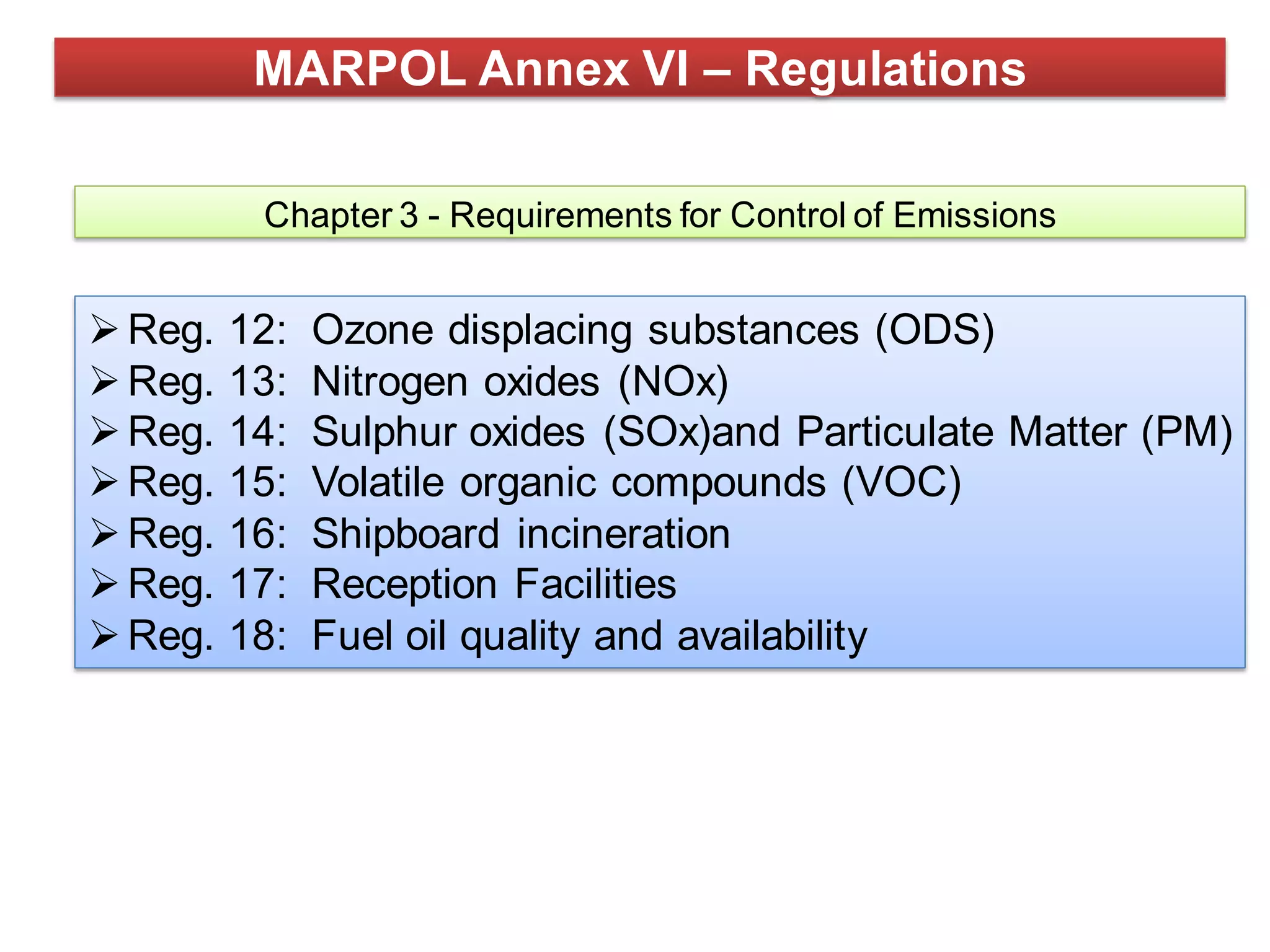 MARPOL Annex VI Chapter 1-3: “Air Pollution and GHG Emissions from International Shipping” | PDF